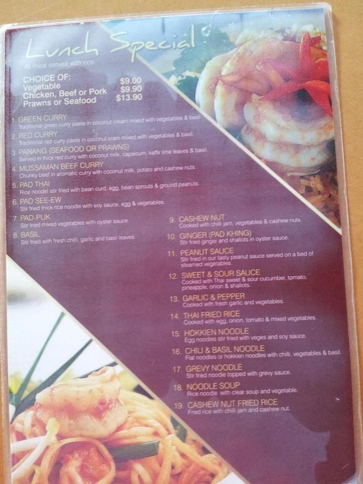 Menu at Sticky Rice Thai Newcastle East restaurant, Newcastle East, 19 ...