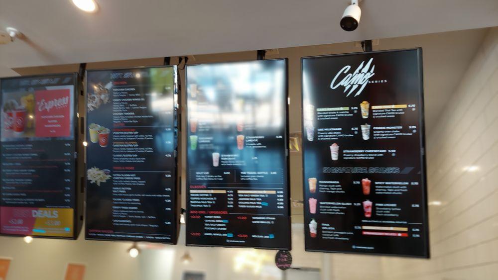 Menu at Zero Degrees, Austin