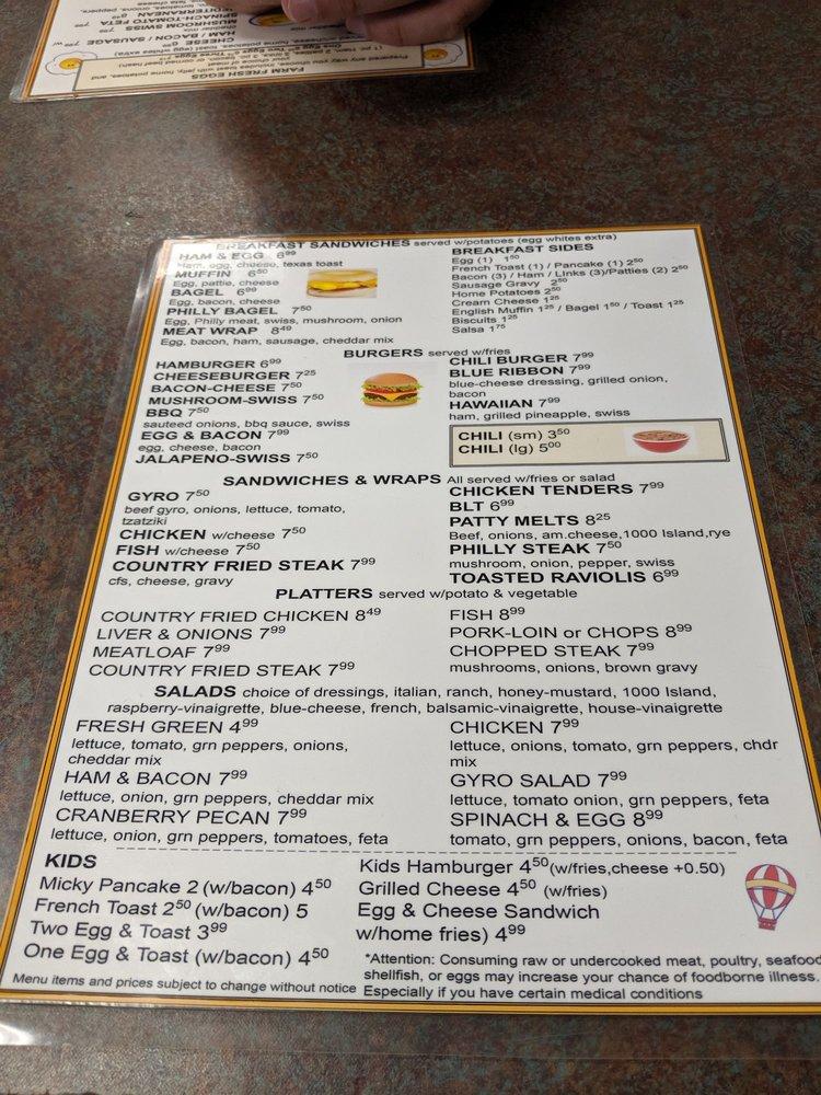 Menu at Affton Diner restaurant, Affton, Gravois Rd
