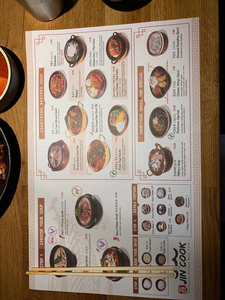 Carta del restaurante Jin Cook - Authentic Korean Soul Food, Glendale