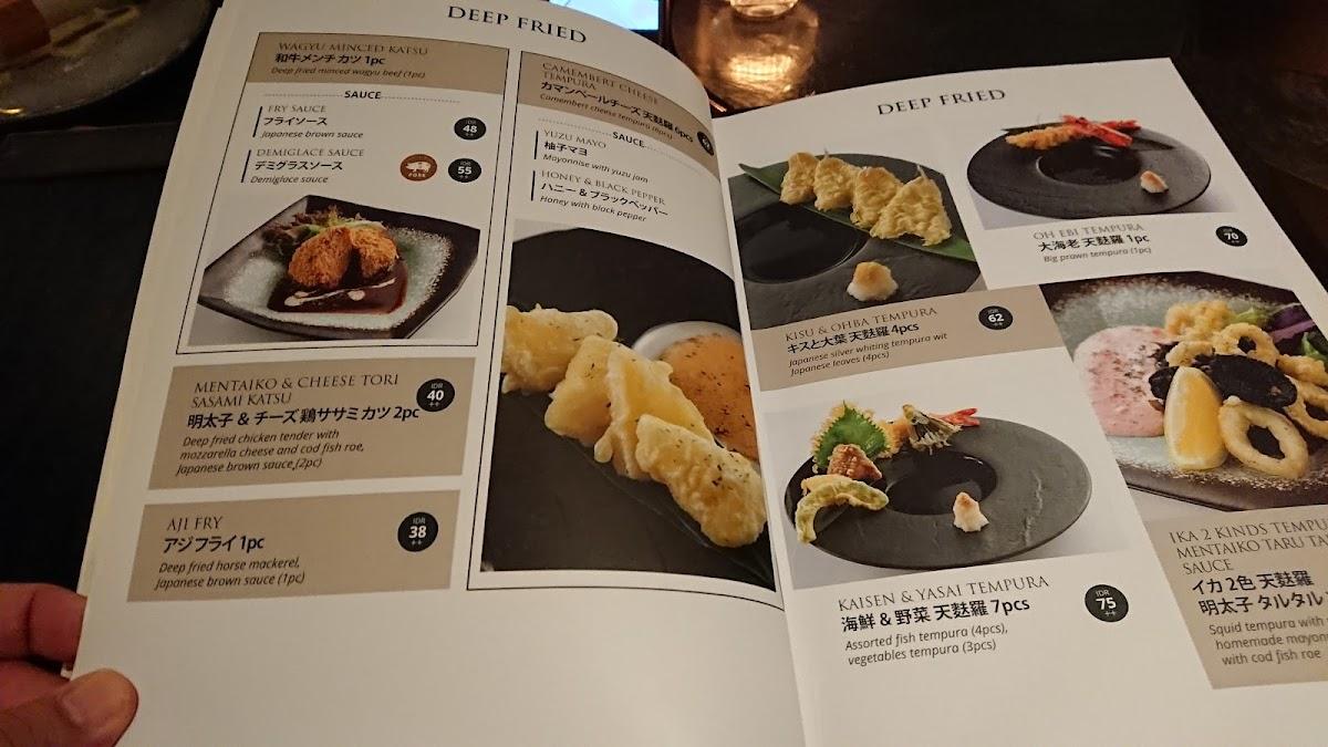 Menu at MAZA Jakarta restaurant, Central Jakarta, Menara Astra