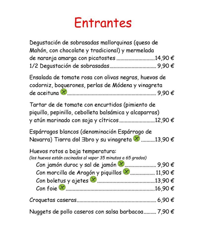 Carta del restaurante Mazmorra by Macera, Zaragoza