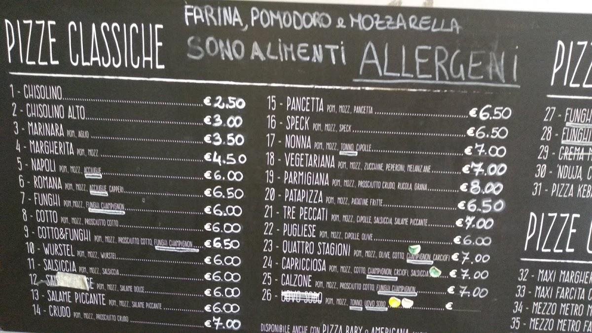 Menu da Pizza Enjoy Zanza ristorante, Borgo Val di Taro