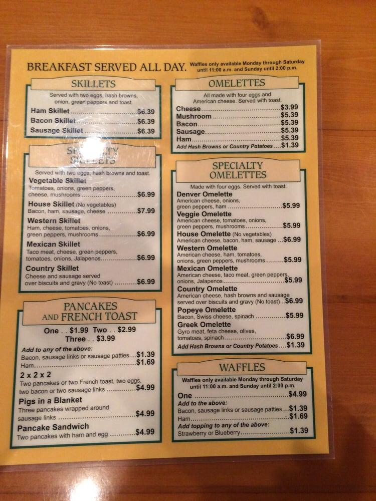 Menu at Sami's Family Restaurant, Joplin