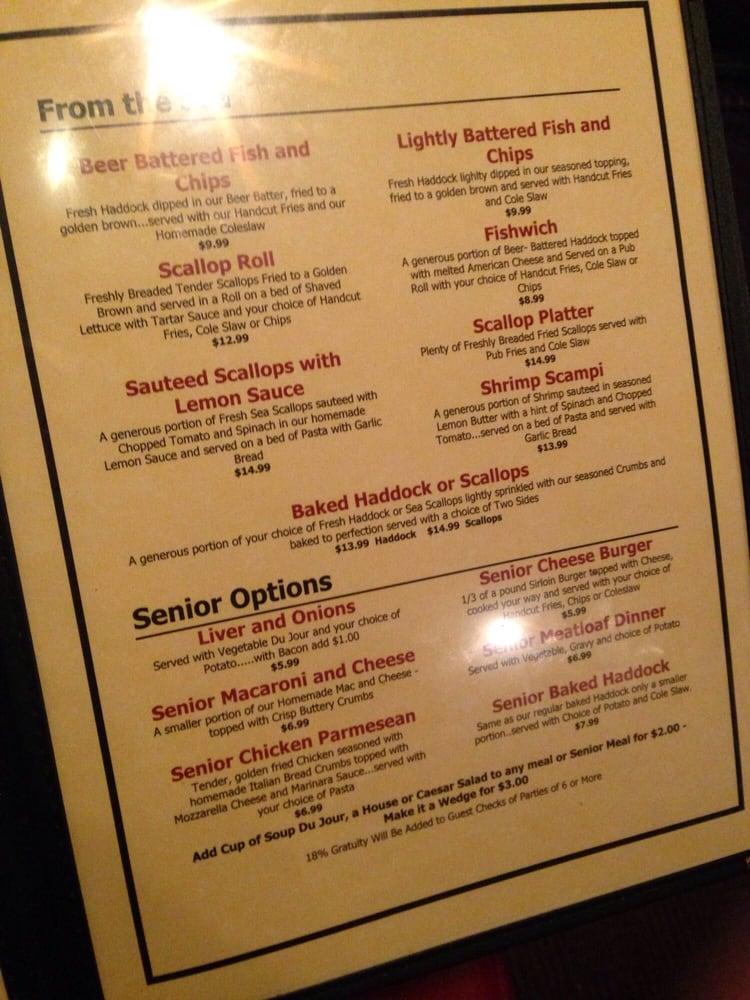 Menu at The Other Place Pub, Boylston