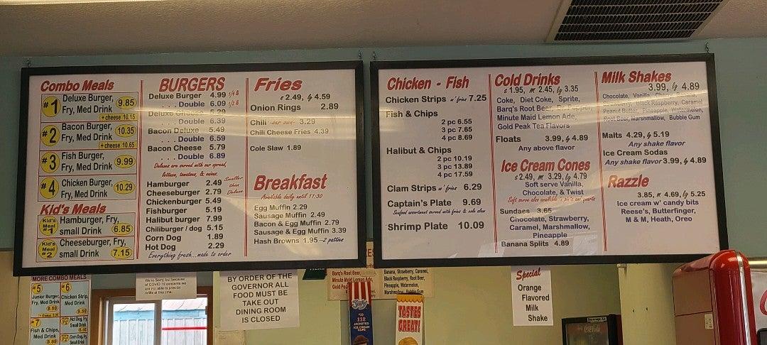Menu at Kalama Burger Bar, Kalama