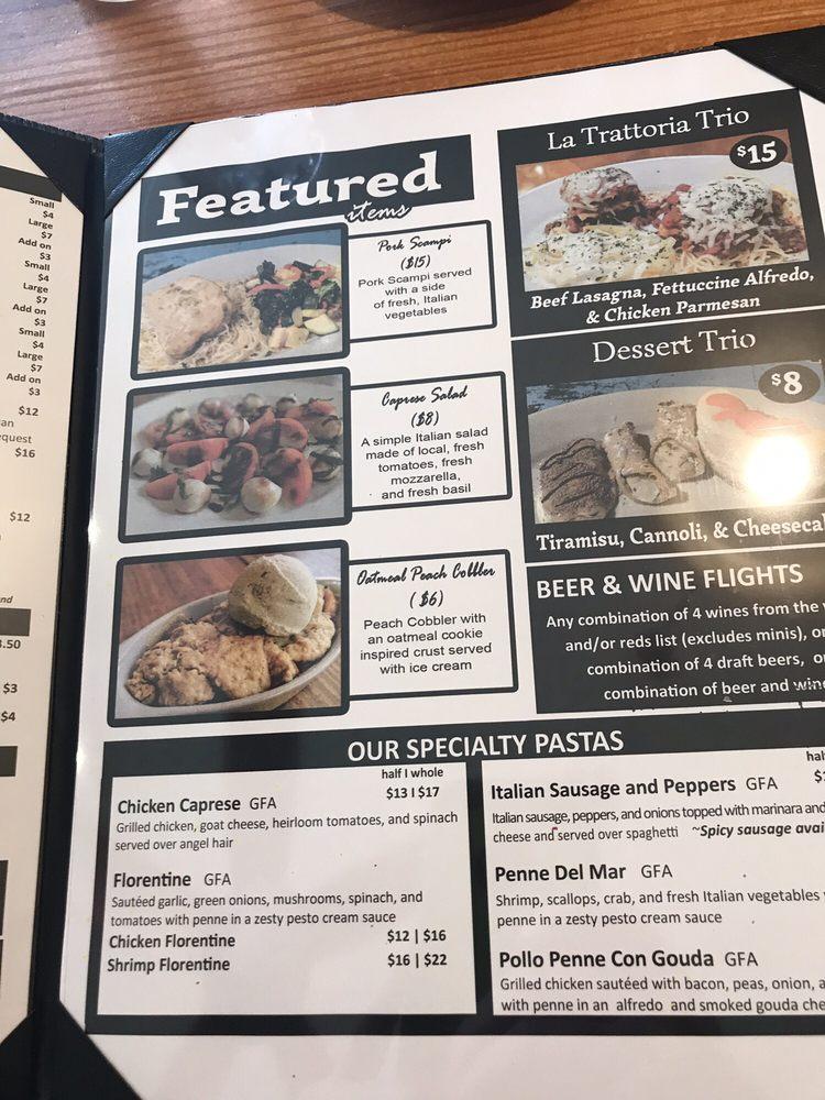 Menu at La Trattoria: A Classic Italian Kitchen restaurant, Carrollton ...