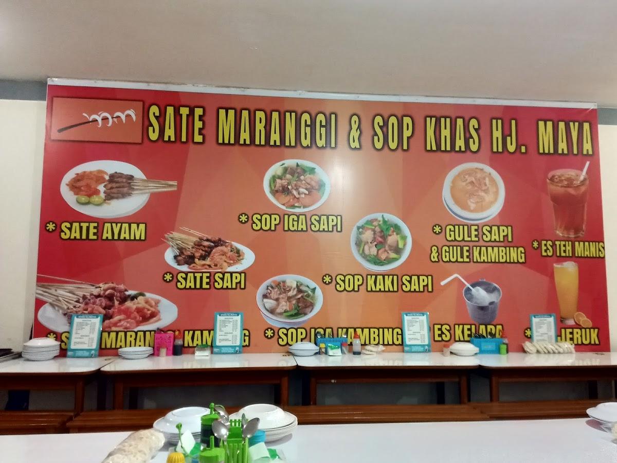 Menu at Sate Maranggi & Sop Hj. Maya restaurant, Bandung