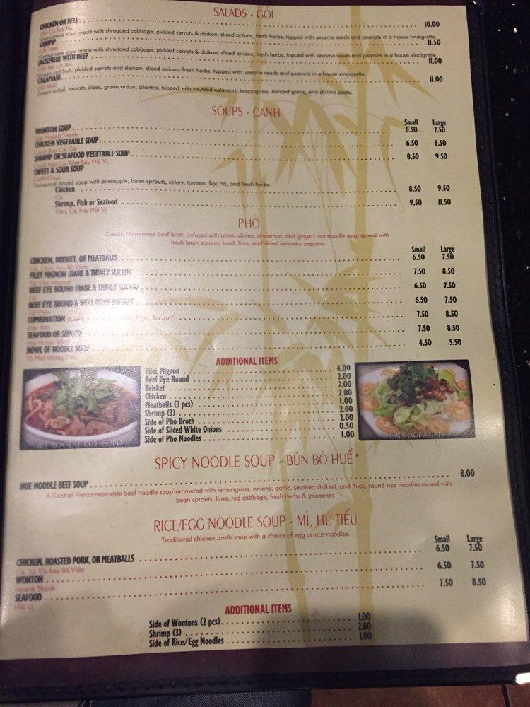 Menu at Á Đông Restaurant, Loma Linda