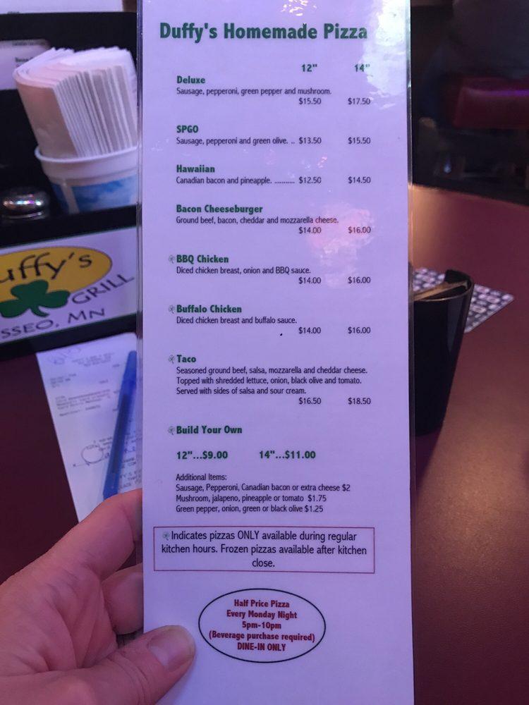Menu at Duffy's Bar & Grill, Osseo
