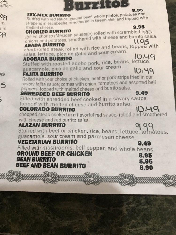 Menu at El Alazan Mexican Restaurant ll, Florence
