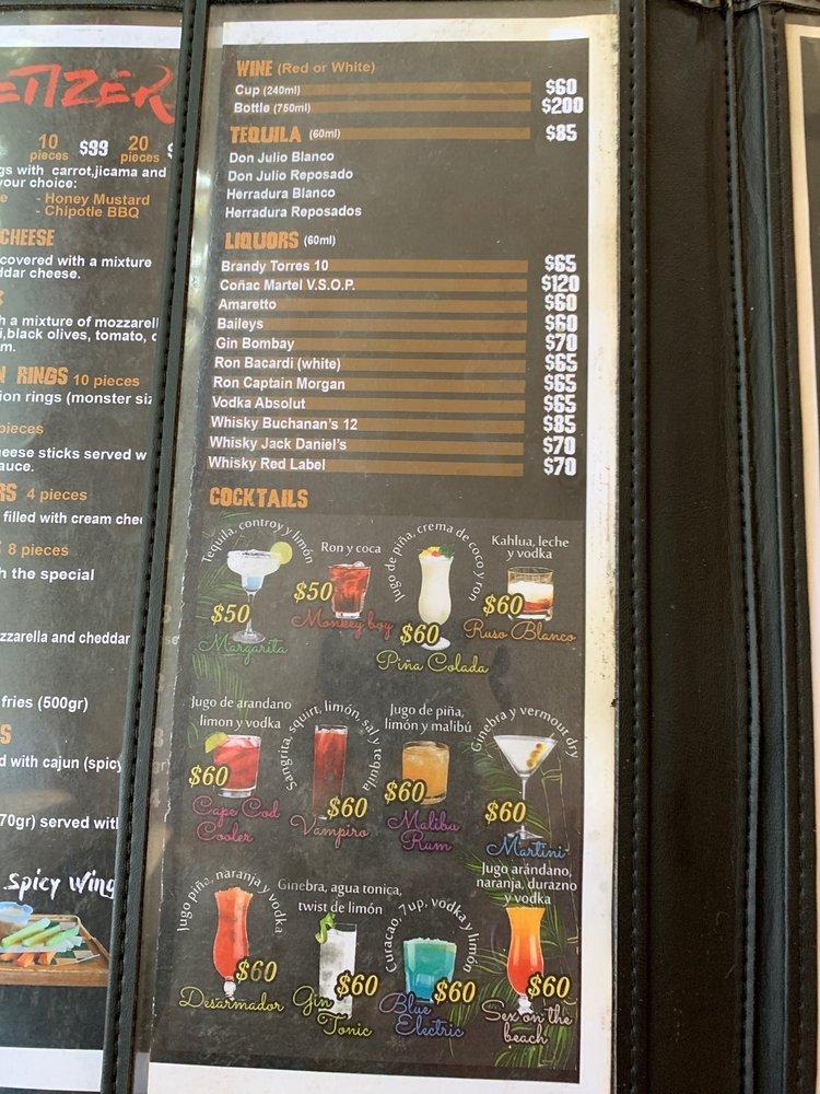 Menu at Monster Burger BBQ, Manzanillo, Av Elías Zamora 2119