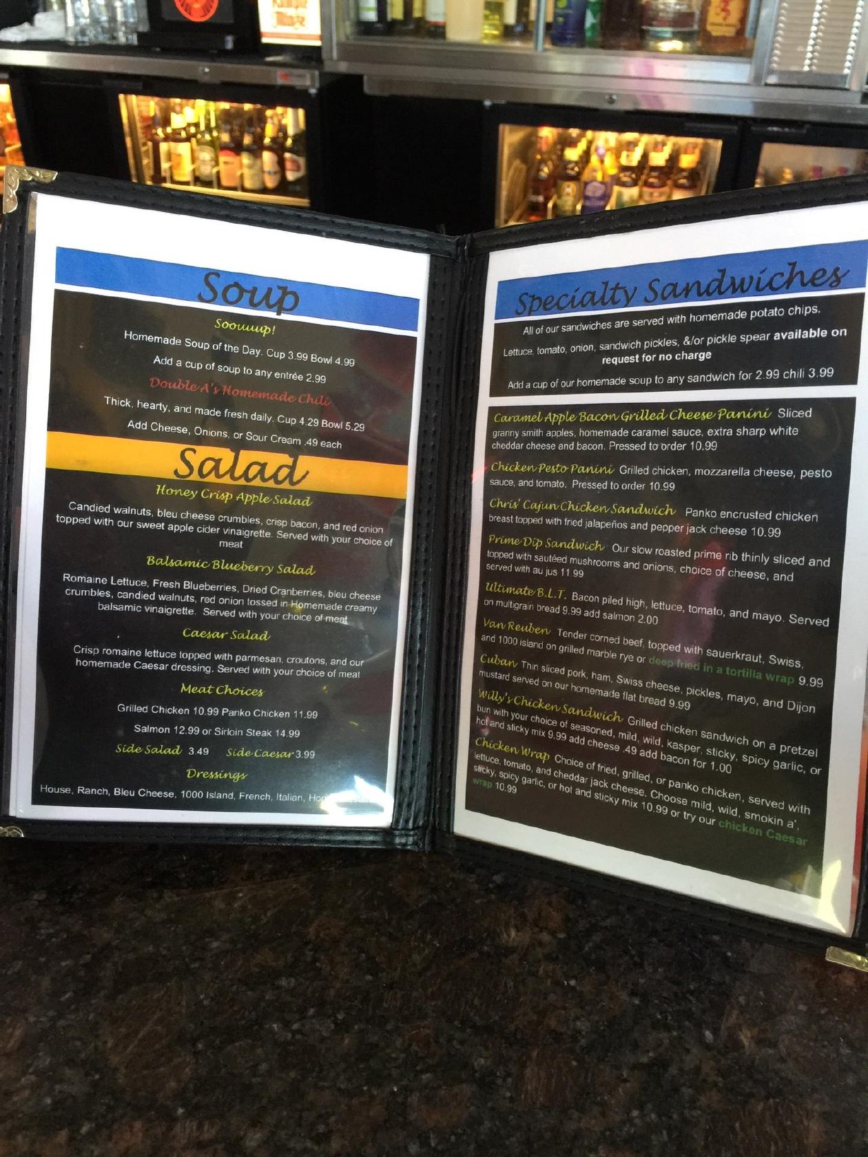 Menu at The Neighbors Bar & Grille, Waukesha