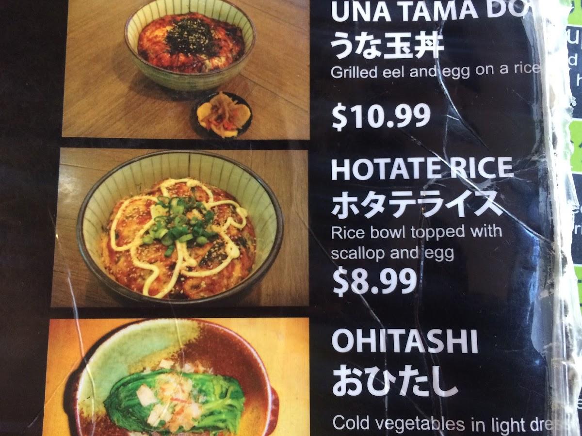 Menu at Manpuku Modern Japanese Eatery restaurant, Toronto