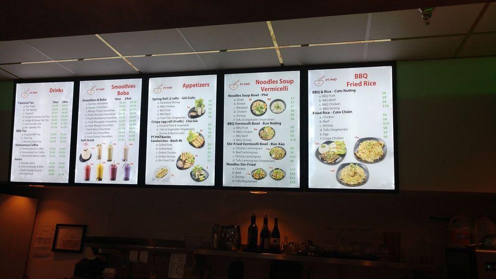 Menu at PT PHO Express - Camelback restaurant, Phoenix, 702 W Camelback Rd
