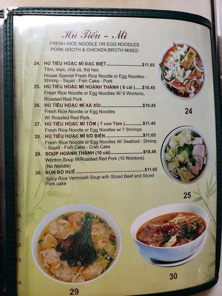 Menu at Pho Tan restaurant, Lakeland, S Combee Rd