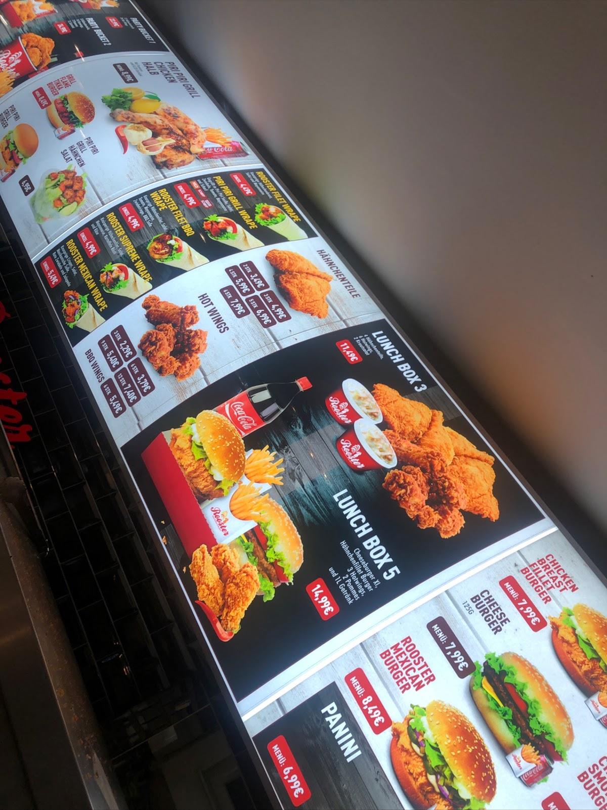 Speisekarte von Rooster Fried Chicken restaurant, Frankfurt am Main ...