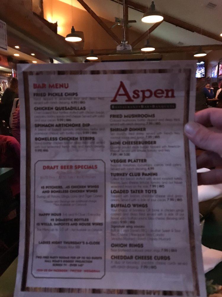 Menu at Aspen Restaurant, Charter Township of Clinton