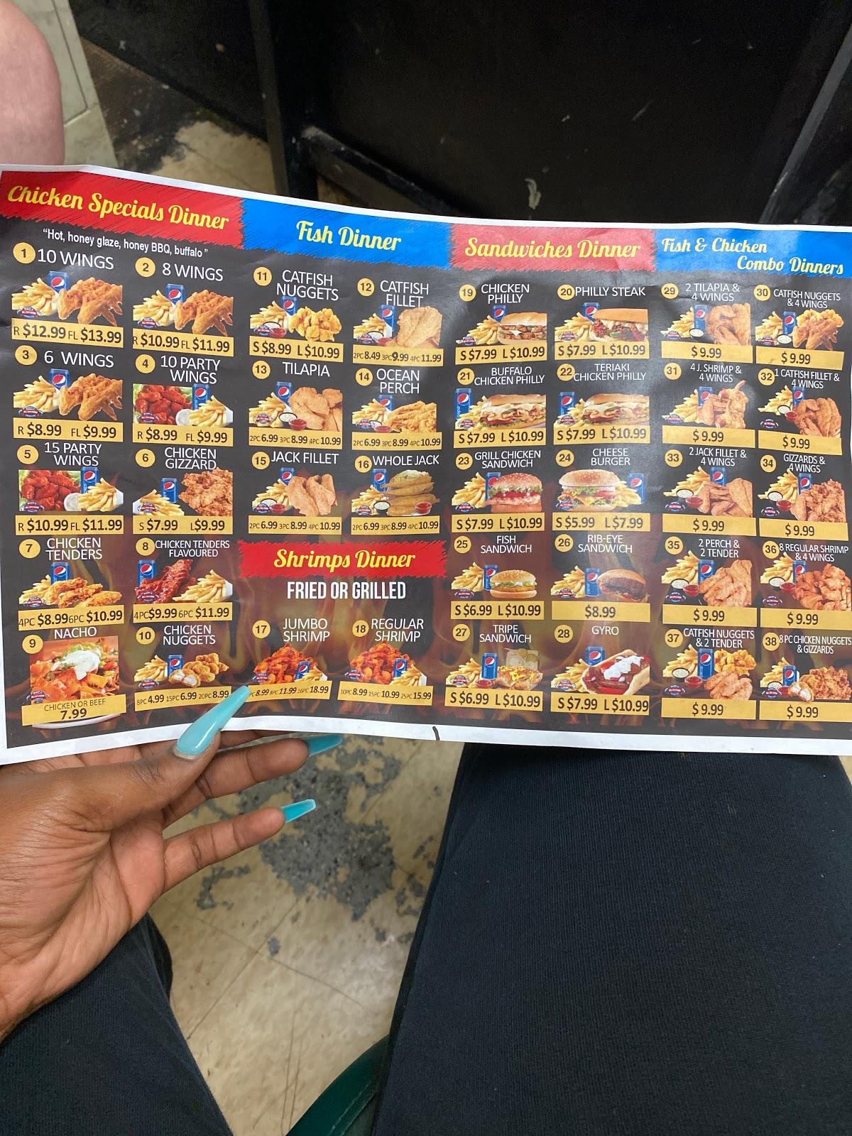 Menu at Pop's Grill, Fish & Chicken restaurant, Florissant