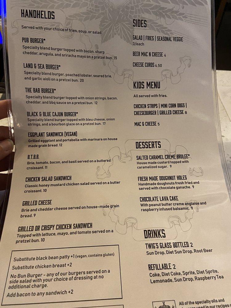 Menu at Stubborn Brothers Brewery pub & bar, Shawano