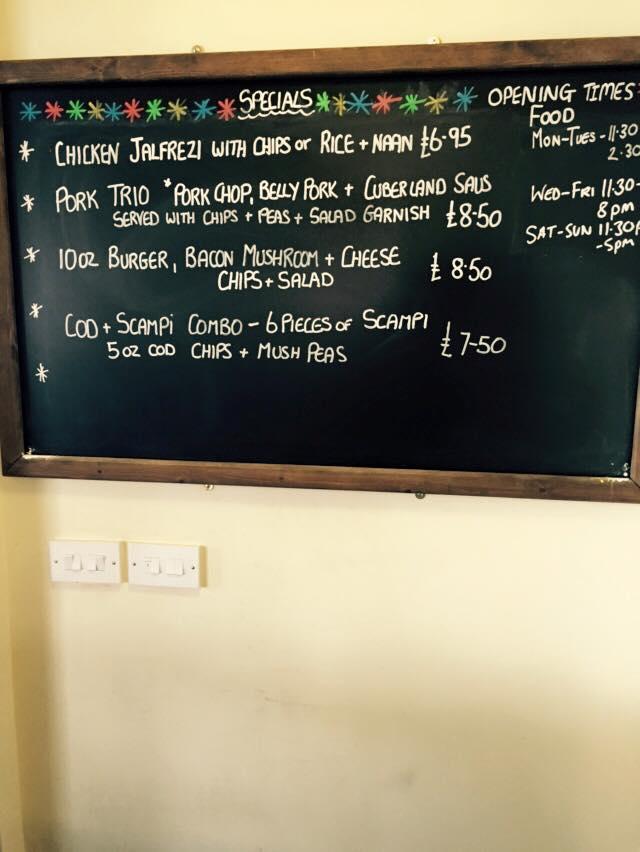 Menu at Old George pub & bar, Goole