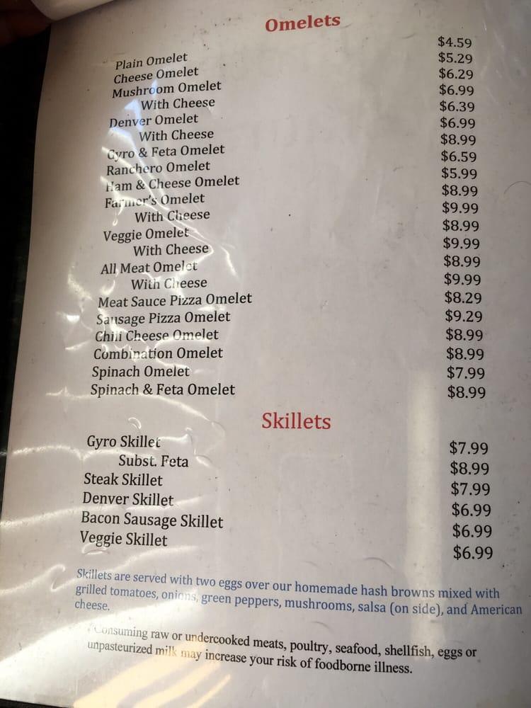 Menu at Two Brothers restaurant, Milwaukee