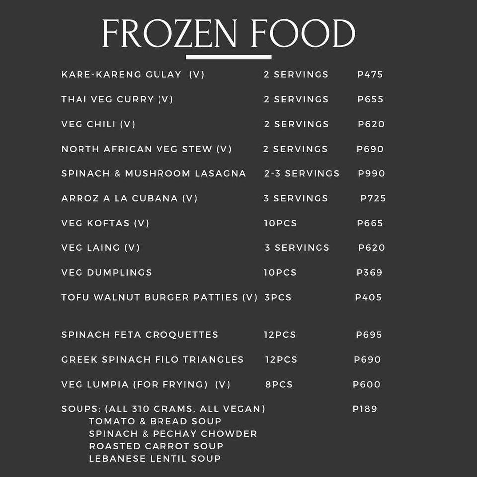 Menu at Corner Tree Cafe, Makati, 150 Jupiter