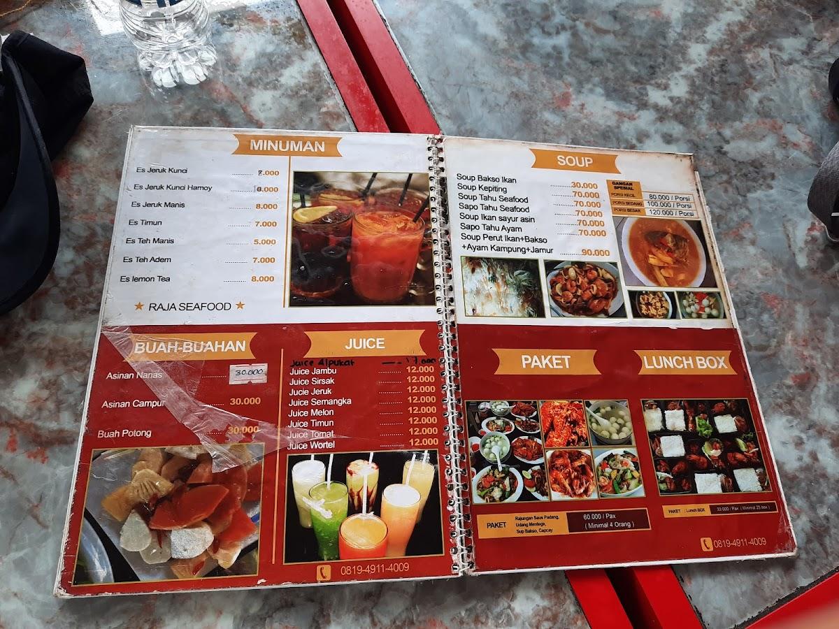 Carta del restaurante Raja Seafood, Tanjung Pandan, Jl. Jend. Sudirman ...