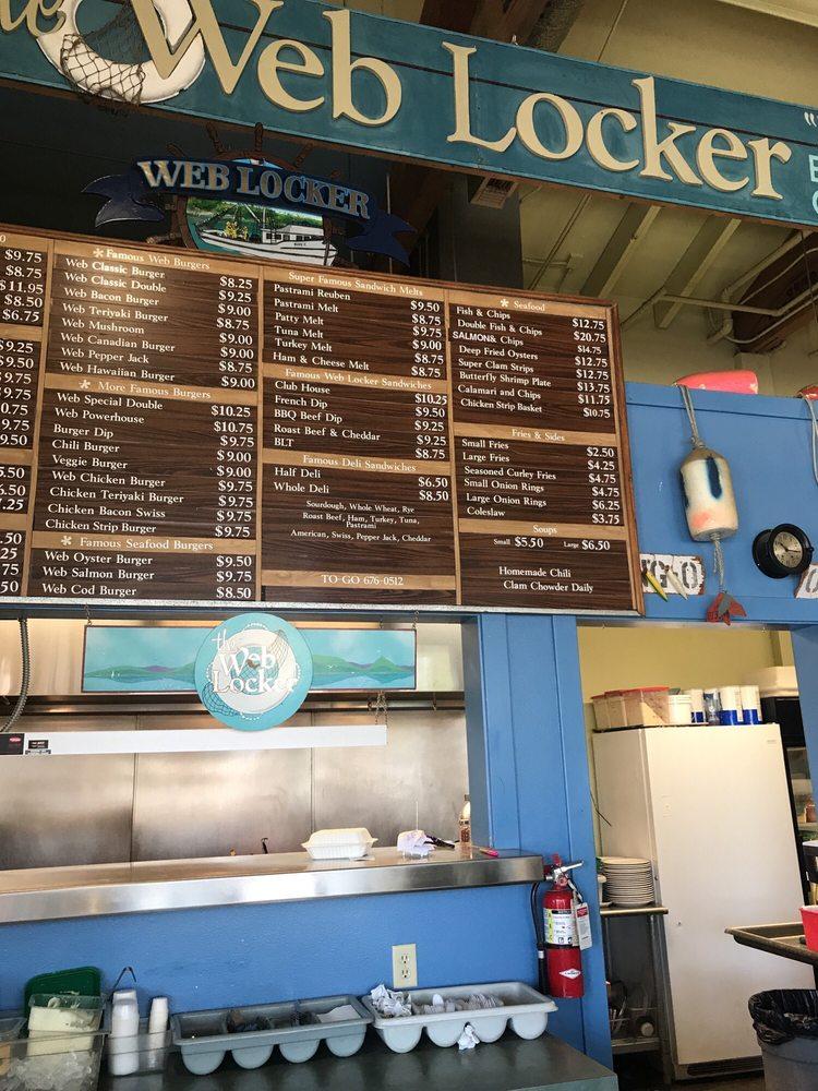 Menu at Web Locker Restaurant, Bellingham
