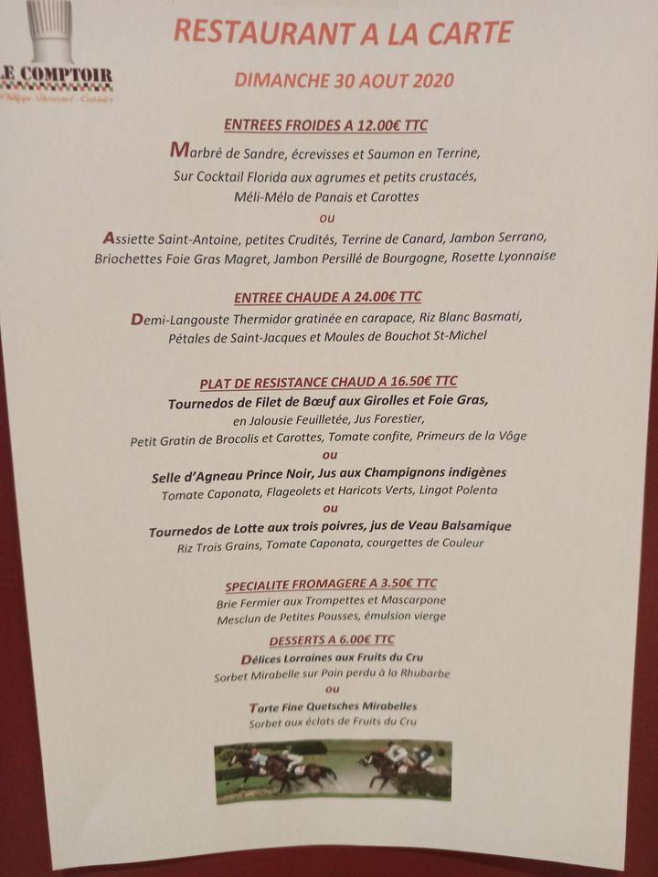 Menu au Le Comptoir - Traiteur Epinal Épinal restaurant, Épinal