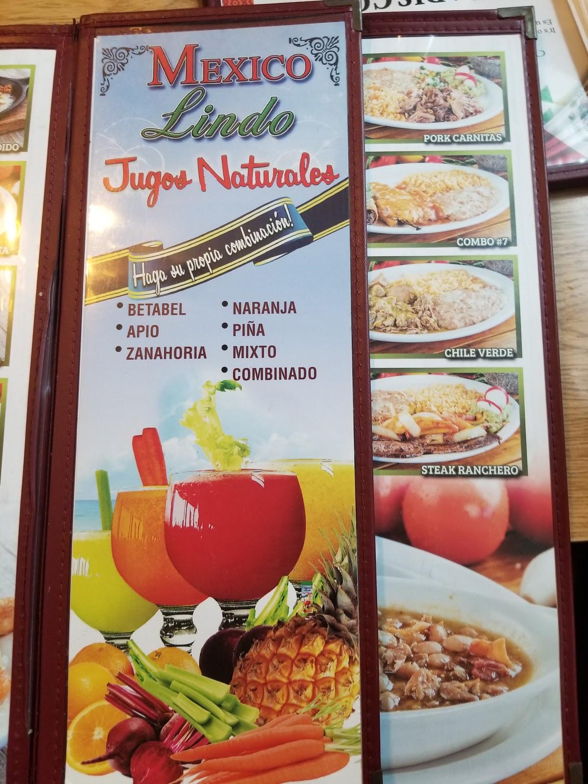 Menu at Mexico Lindo Restaurant, Rancho Cucamonga, Archibald Ave g