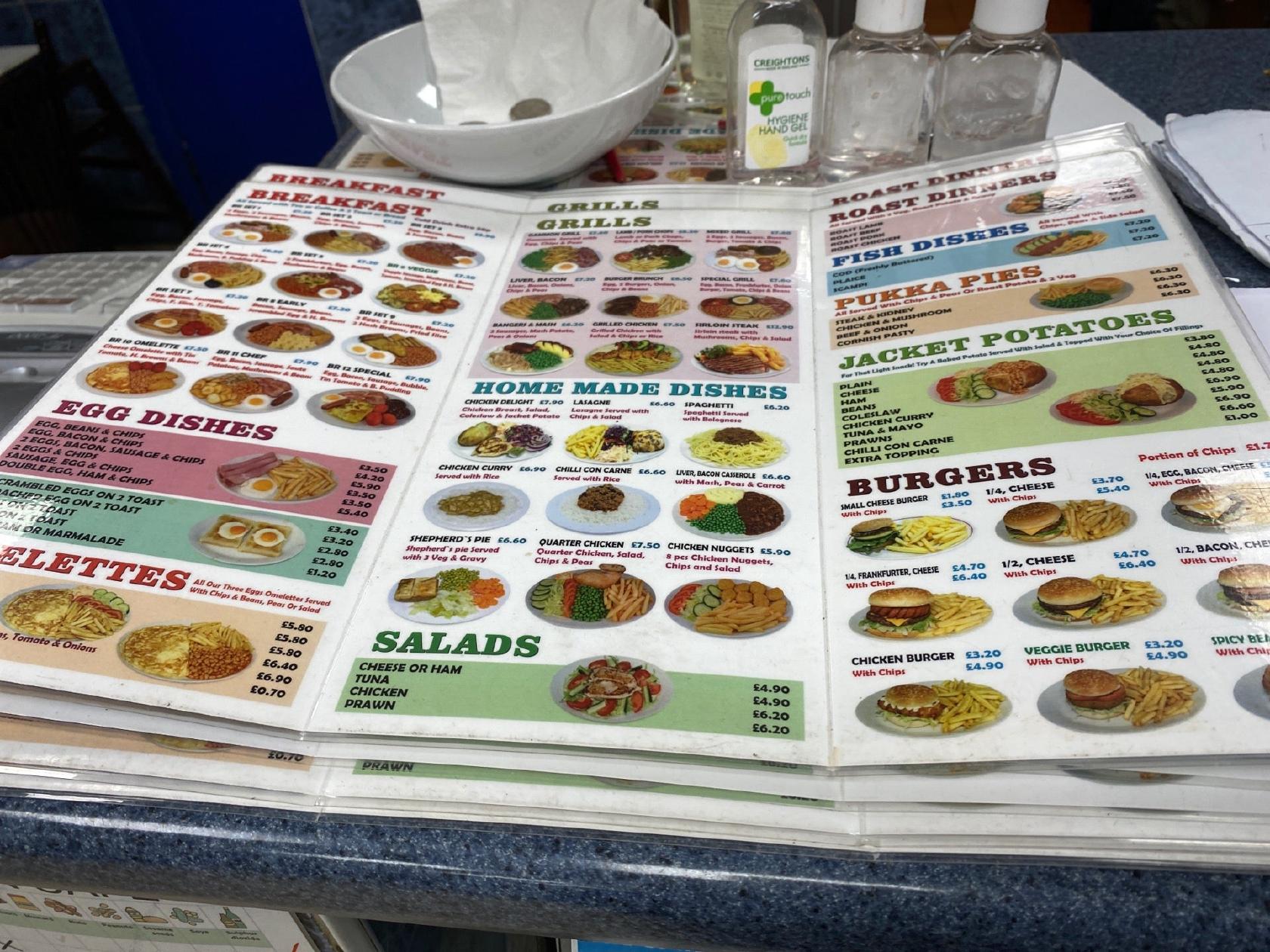 Menu at Station Cafe, Hounslow, 795 London Rd