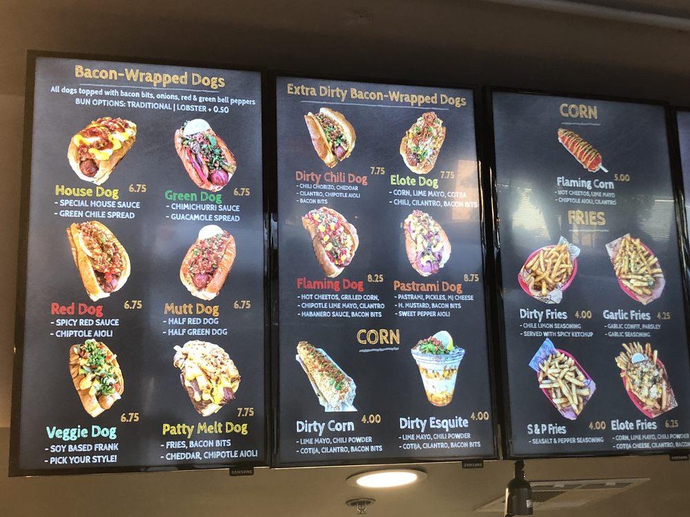 Menu at Dirt Dog Pasadena restaurant, Pasadena