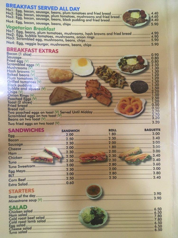 Menu at Double Six Cafe, London