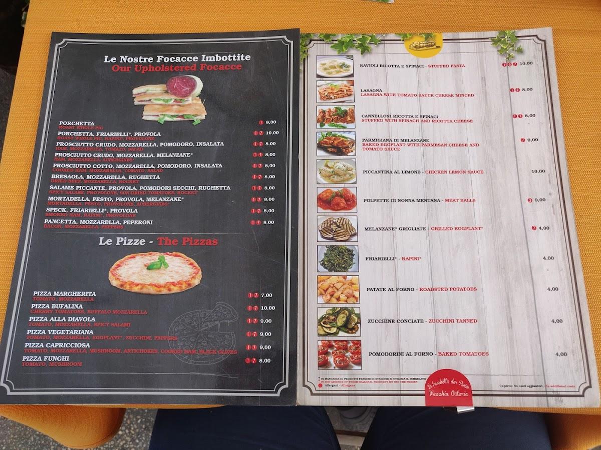 Carta del restaurante La Fraschetta Der Panino, Roma