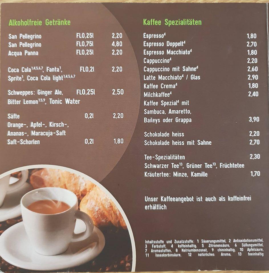 Menu at Bistro am Berliner Platz restaurant, Mönchengladbach