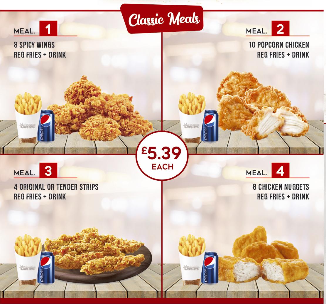 Menu at Chesters Chicken Blackburn pizzeria, Blackburn