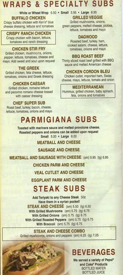 Menu at Garden Pizza & Seafood pizzeria, Gardner