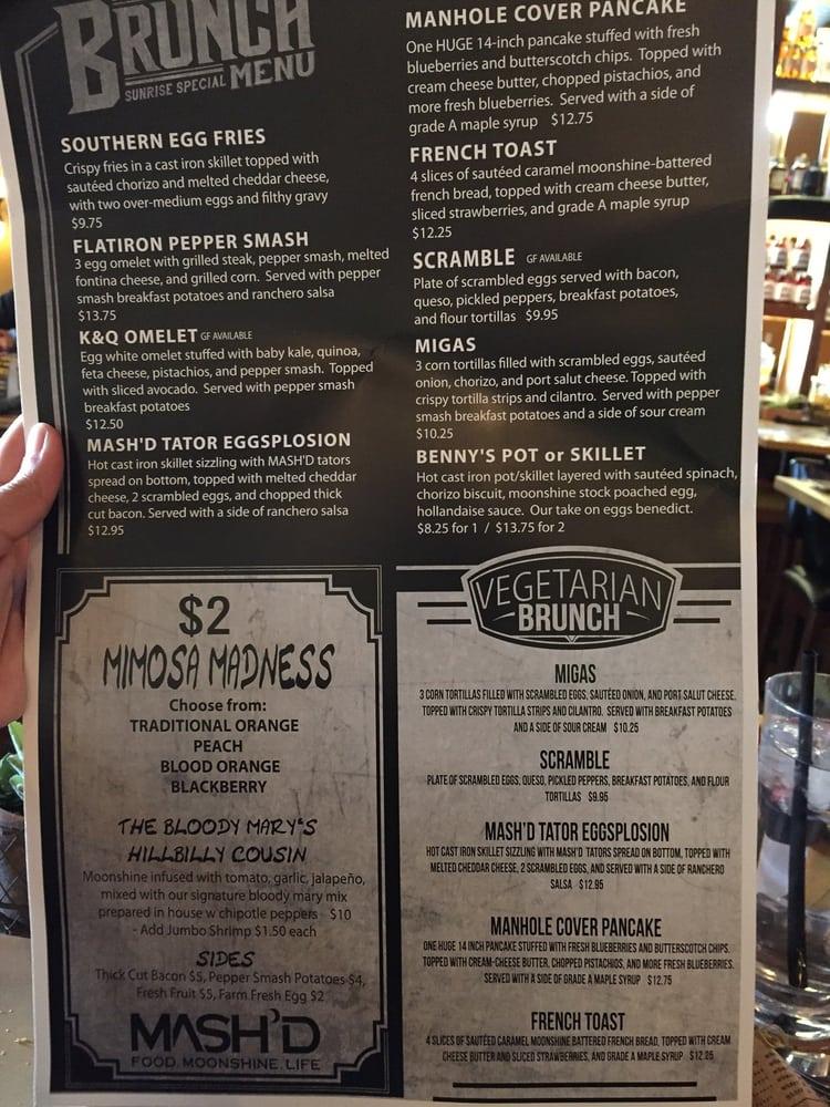 Menu at MashD The Rim pub & bar, San Antonio