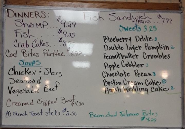 Menu at County Seat desserts, Clarion