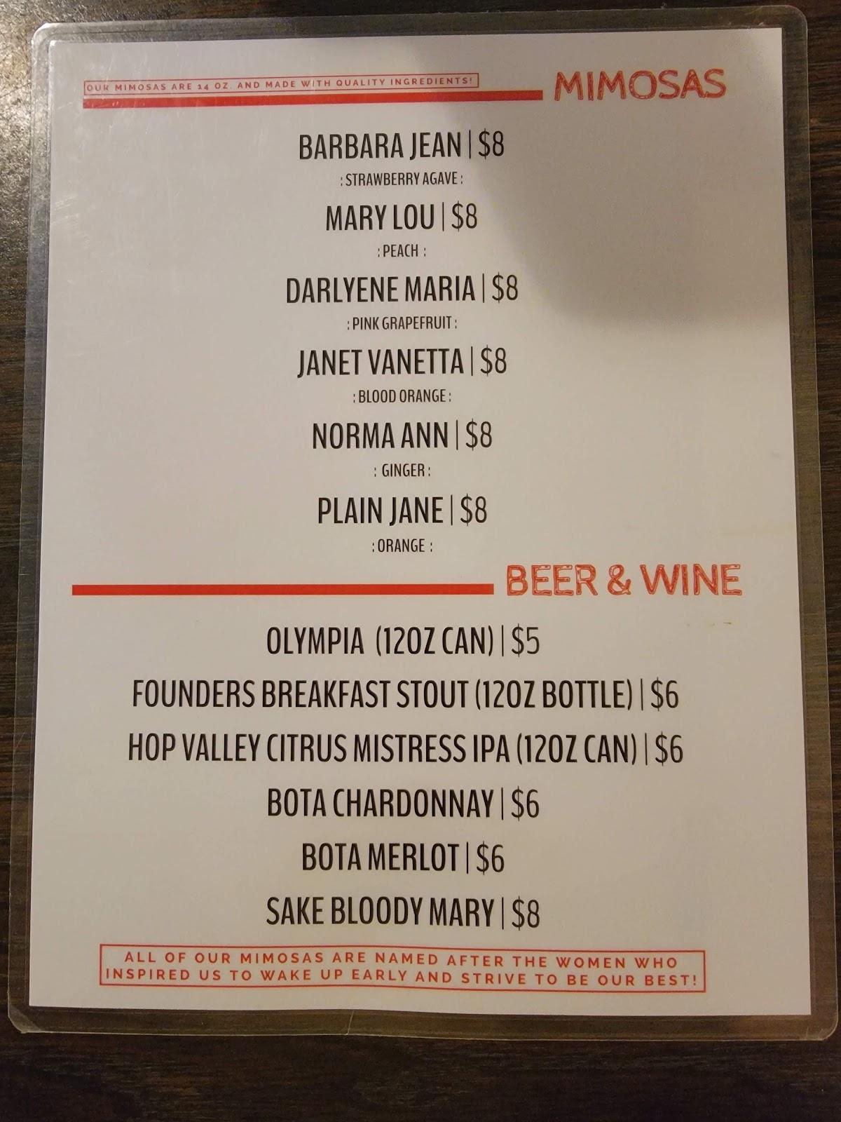 Menu at Hash restaurant, Olympia