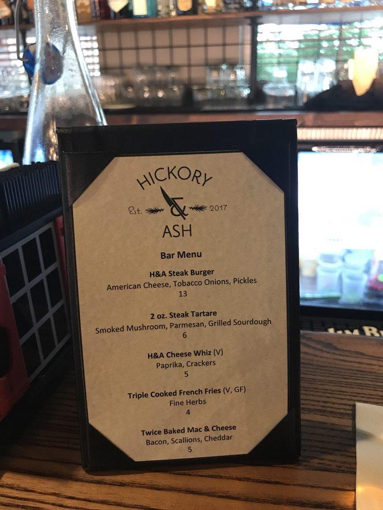 Menu at Hickory & Ash steakhouse, Broomfield
