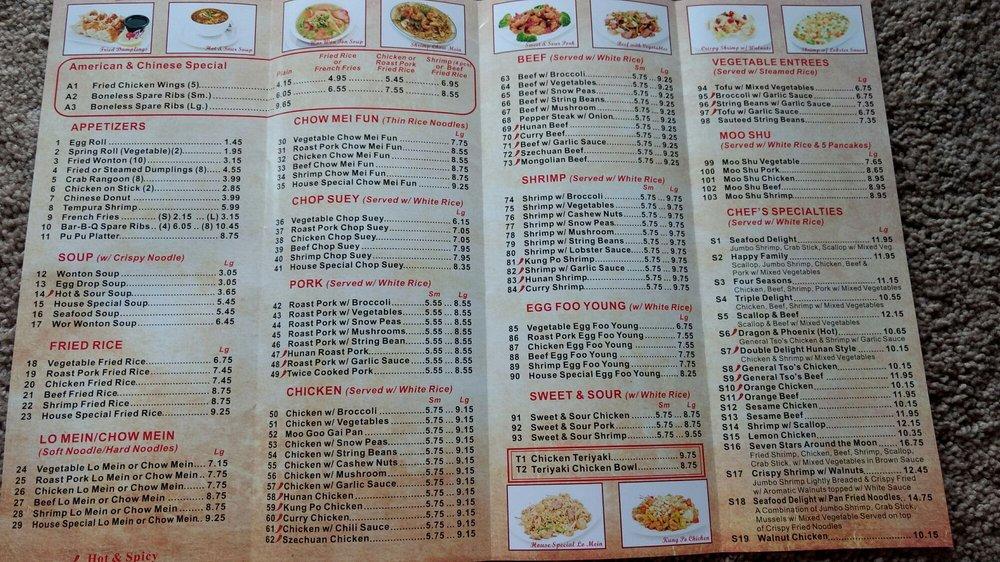 Menu at Li's Garden restaurant, Maricopa