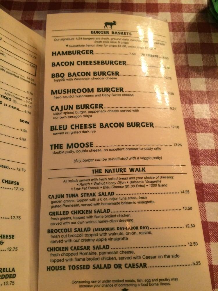 Menu at Northern Grill & Pub, Sister Bay