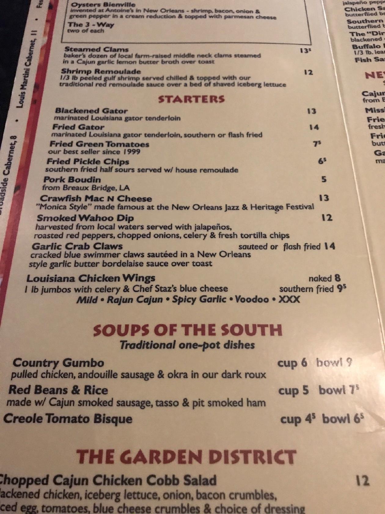 Menu at Shuck N Dive restaurant, Fort Lauderdale