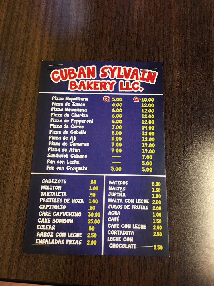 Menu at CUBAN SYLVAIN BAKERY, Las Vegas