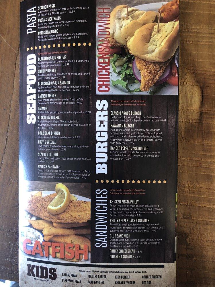 Carta de Cruz Steakhouse, Whitley City