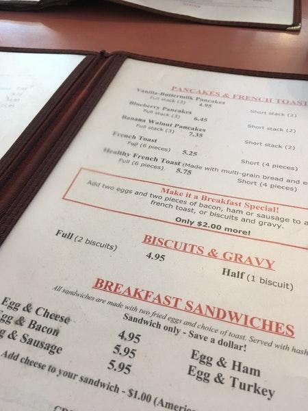 Menu at Little Corner Restaurant, Chicago, N Broadway