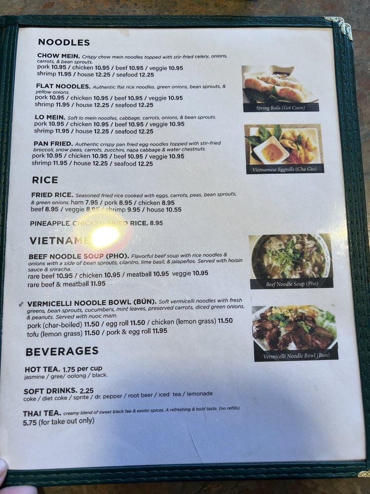 Menu at Pan Wok restaurant, Salt Lake City