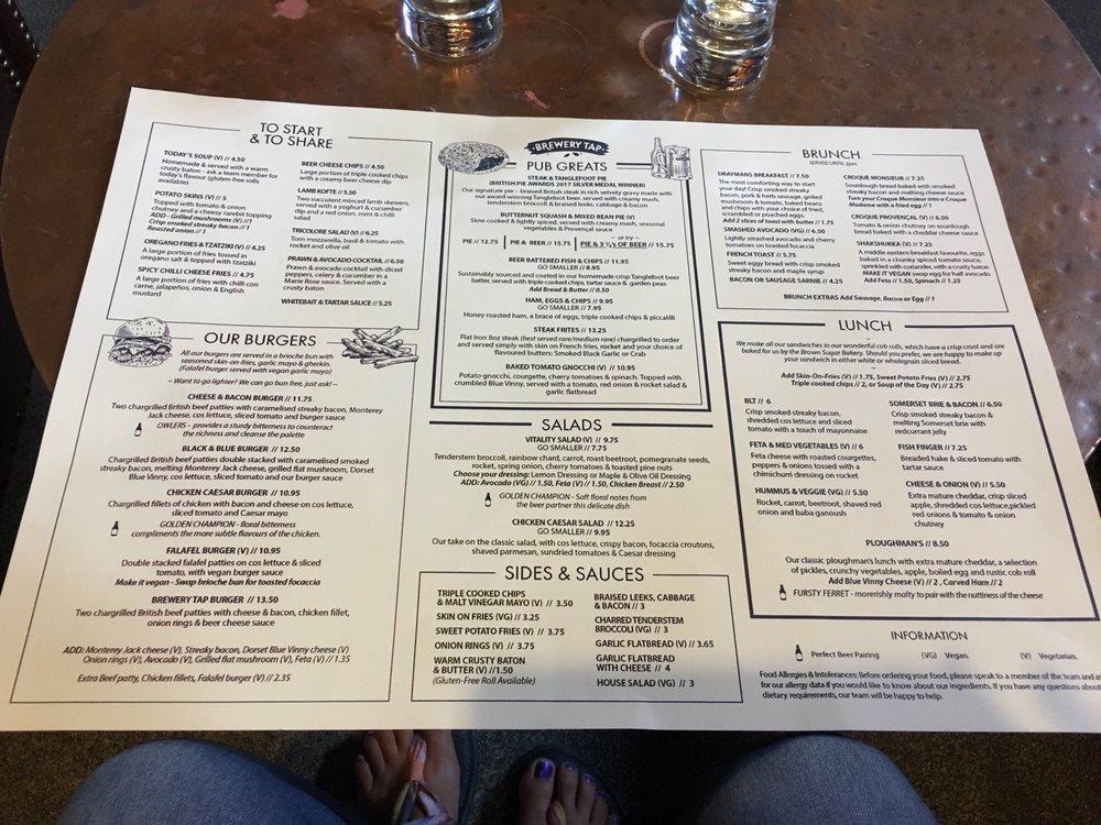 Menu at Hall and Woodhouse Brewery pub & bar, Blandford Forum